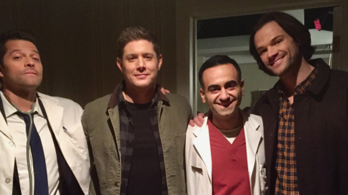 Supernatural: Guest actor Babak Haleky has great fun on the set with ...