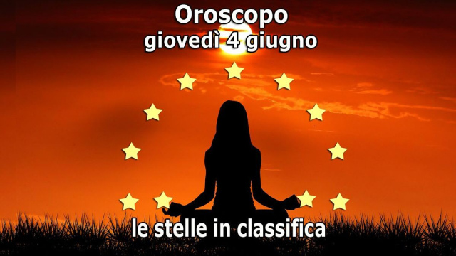 L'oroscopo di giovedì 4 giugno 2026 e classifica: 1° Acquario, 5 ...